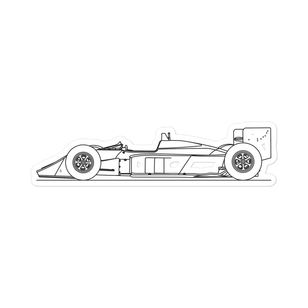 McLaren MP4/4 Outline Sticker for Car Enthusiasts – Artlines Design