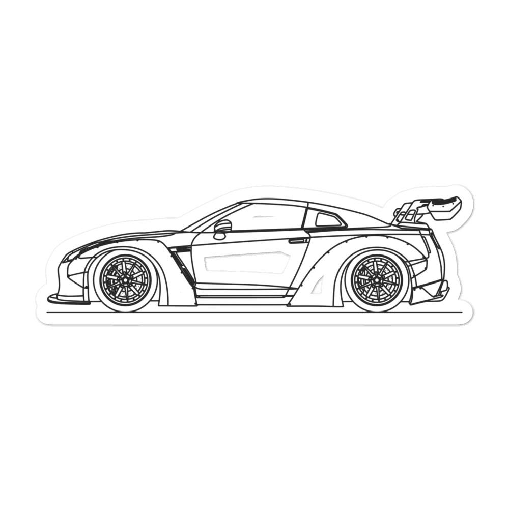Nissan GT-R R35 Liberty Walk Outline Car Decor Sticker – Artlines Design