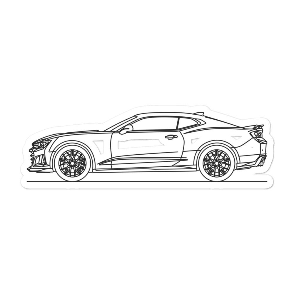 Chevrolet Camaro ZL1 6th Gen Outline Vinyl Sticker – Artlines Design