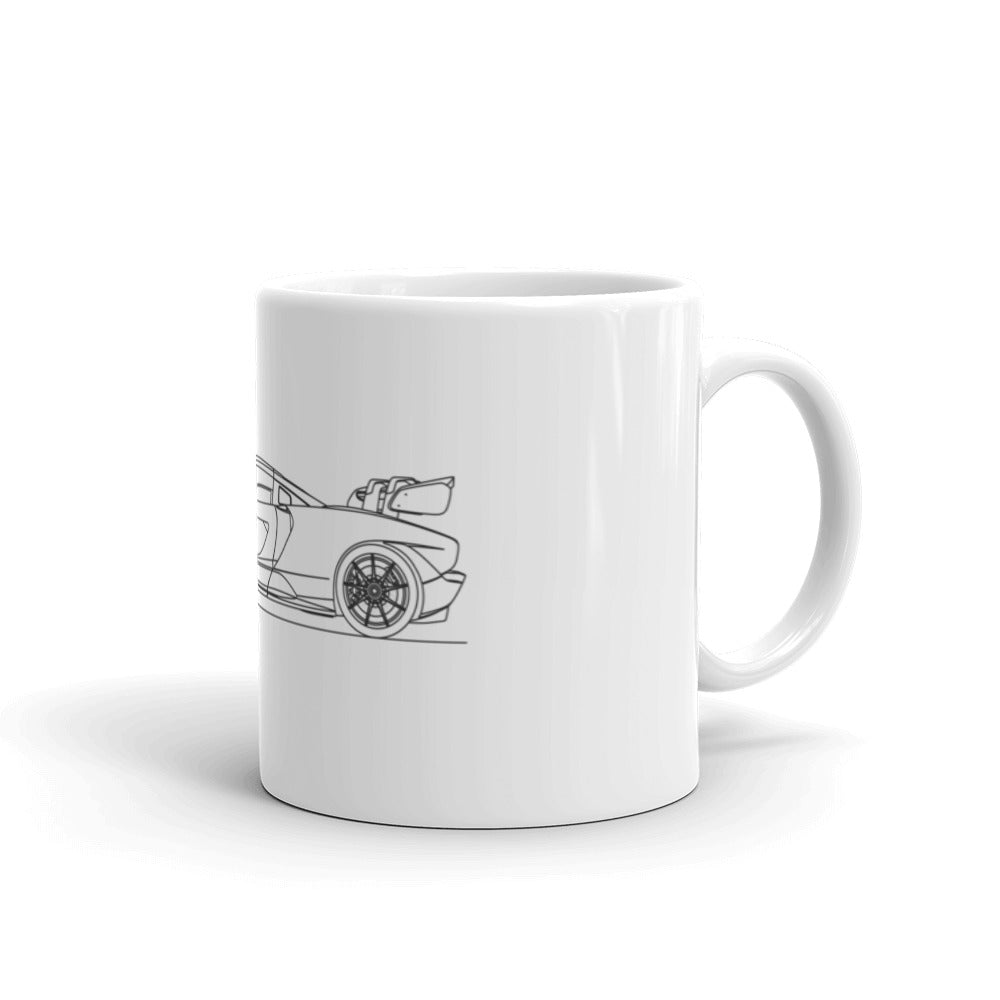 McLaren Senna Outline Ceramic Mug for Car Enthusiasts – Artlines Design