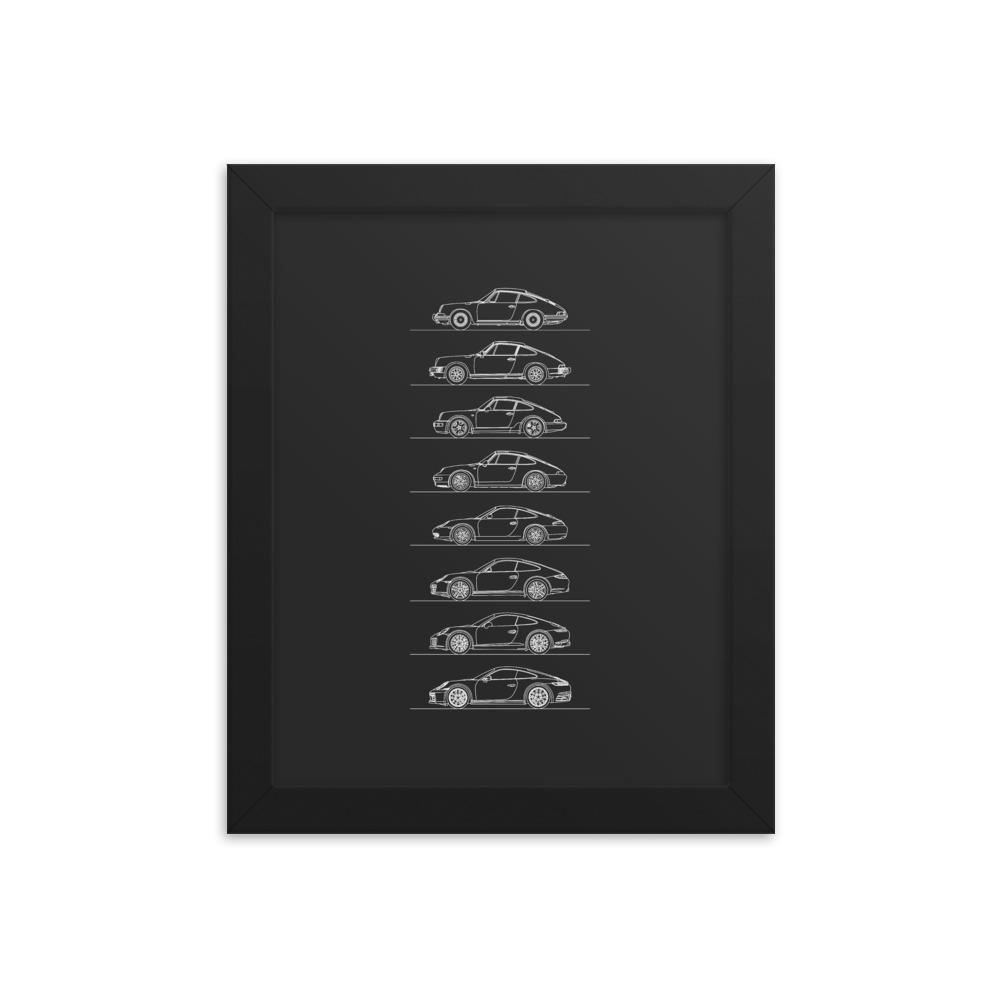 Porsche 911 Evolution Poster – Artlines Design